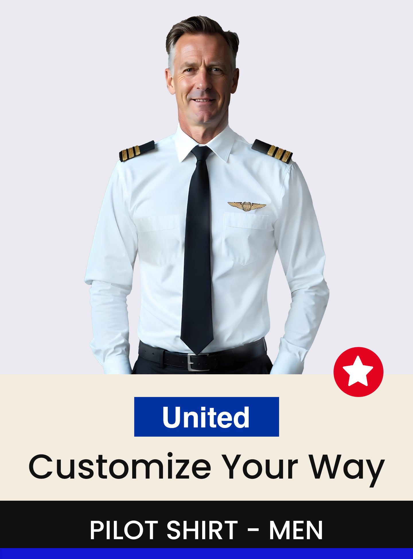 Custom United Pilot Uniform | Buy United Airline Pilot Uniform Shirts ...