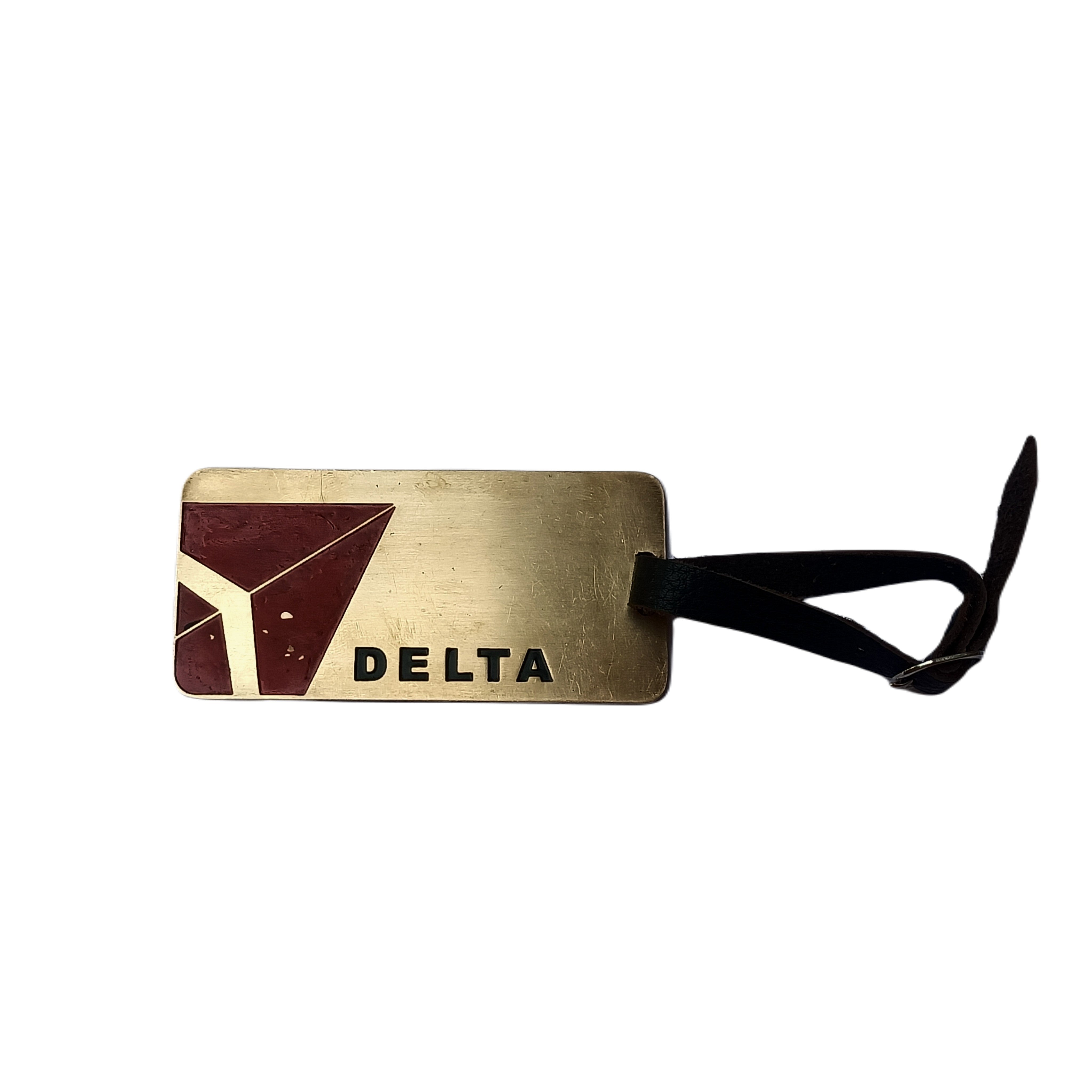 DELTA AIR LINES BRASS TAG RECTANGLE GOLDEN – BomCrewMall